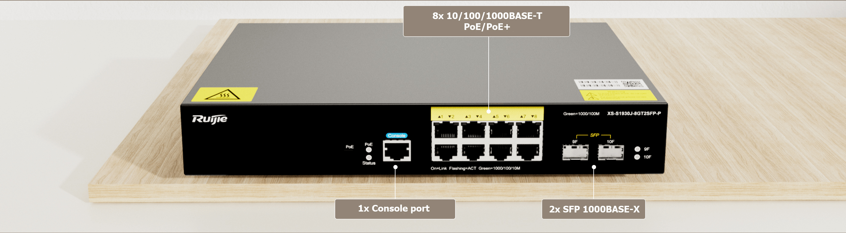 Ruijie XS-S1930J-8GT2SFP-P - PoE 1G switch | ruijie.cz